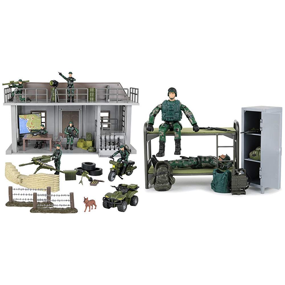 Buy Click N' Play Multi Level Command Center Headquarters 51 Piece Play ...