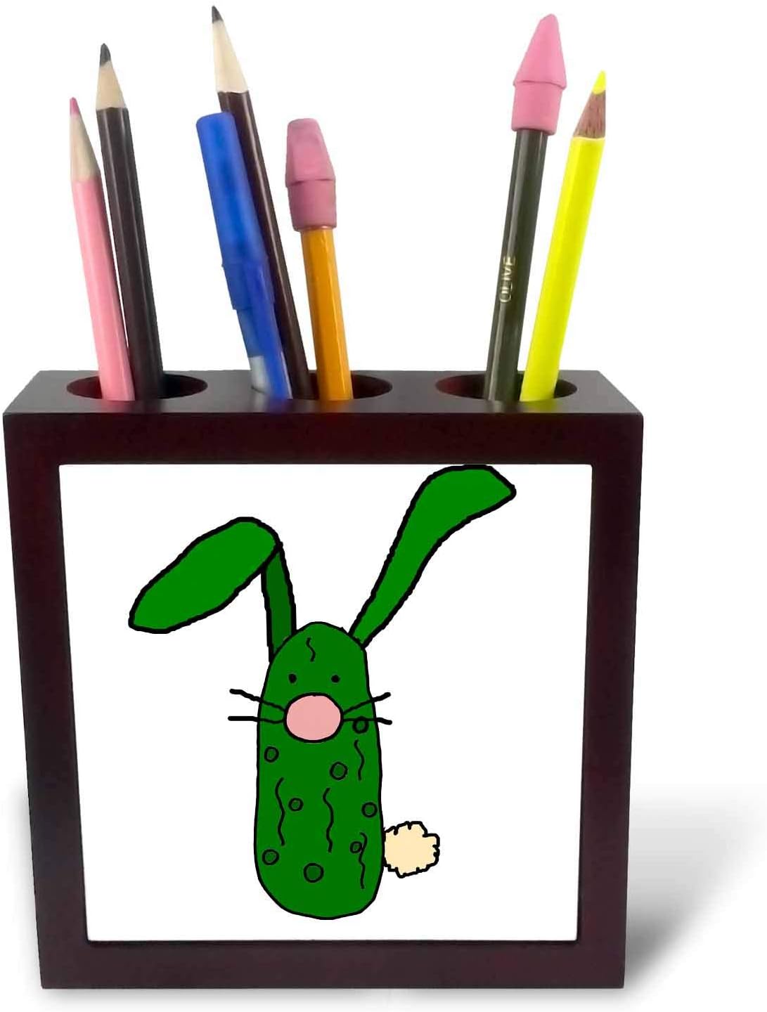3dRose ph_234656_1 5-Inch”Funny Pickle Bunny Rabbit Original Art” Tile ...