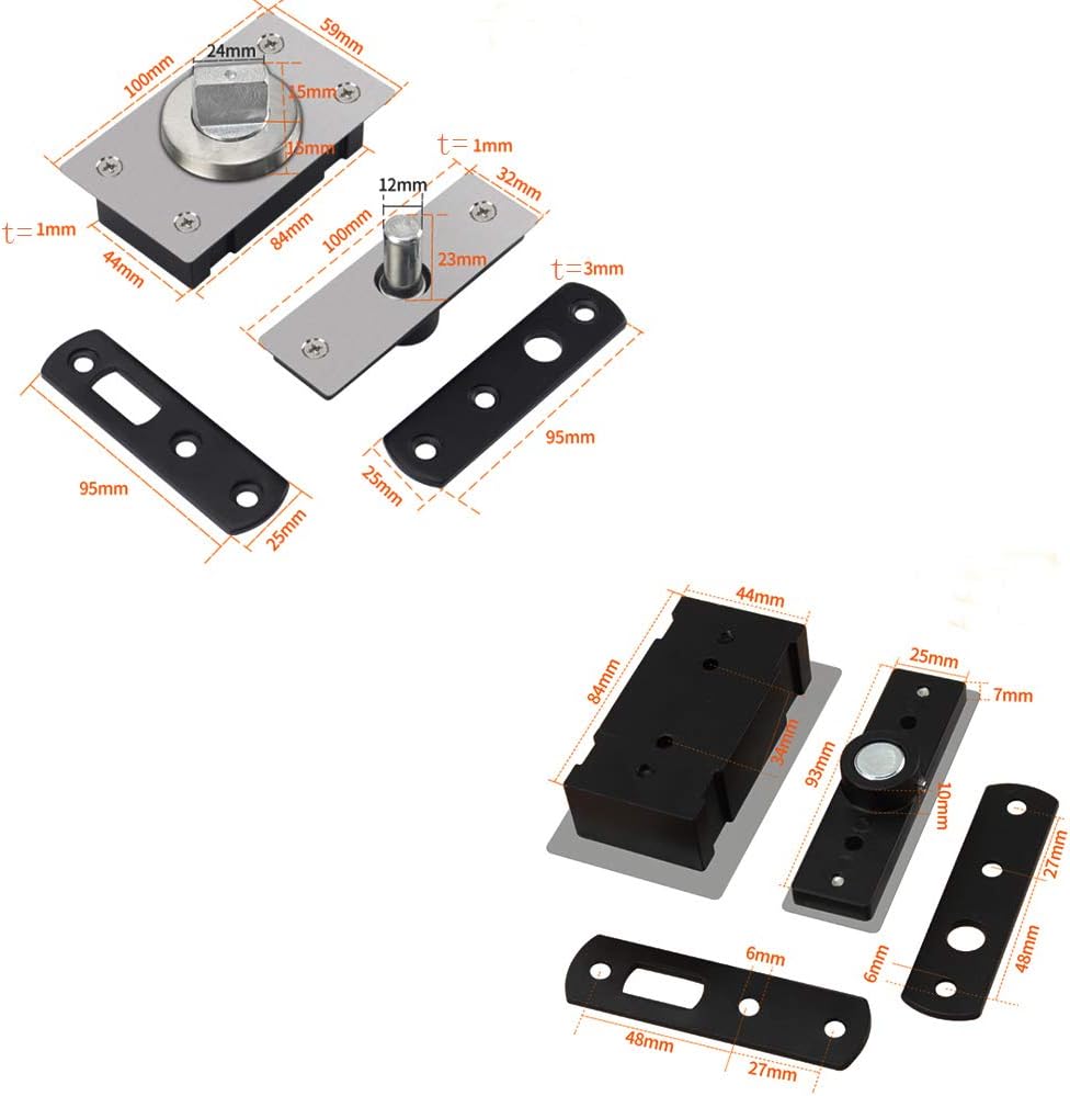 KAIISSA Door Pivot Hinges Heavy Duty Hinges for Wood Doors 360 Degree ...