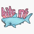 Amazon.com - Bite Me Shark Vinyl Waterproof Sticker Decal Car Laptop ...