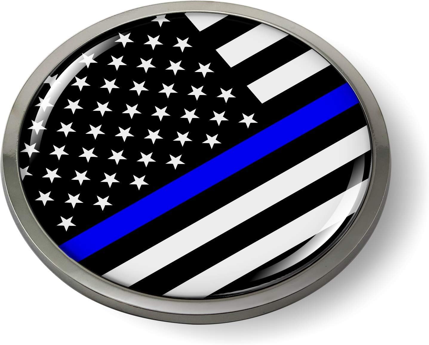 Amazon.com: BLUE LINE American Flag 3D Domed Emblem Badge Car Sticker ...