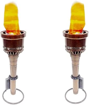 Amazon.com: Two Pack Battery Powered Fake (Flameless) Tiki Torch Insert ...