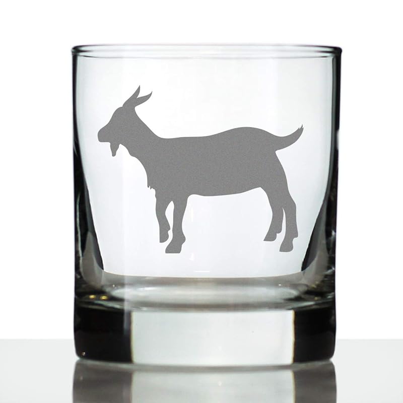 Amazon.com: Goat Whiskey Rocks Glass - Cute Funny Farm Animal Themed ...