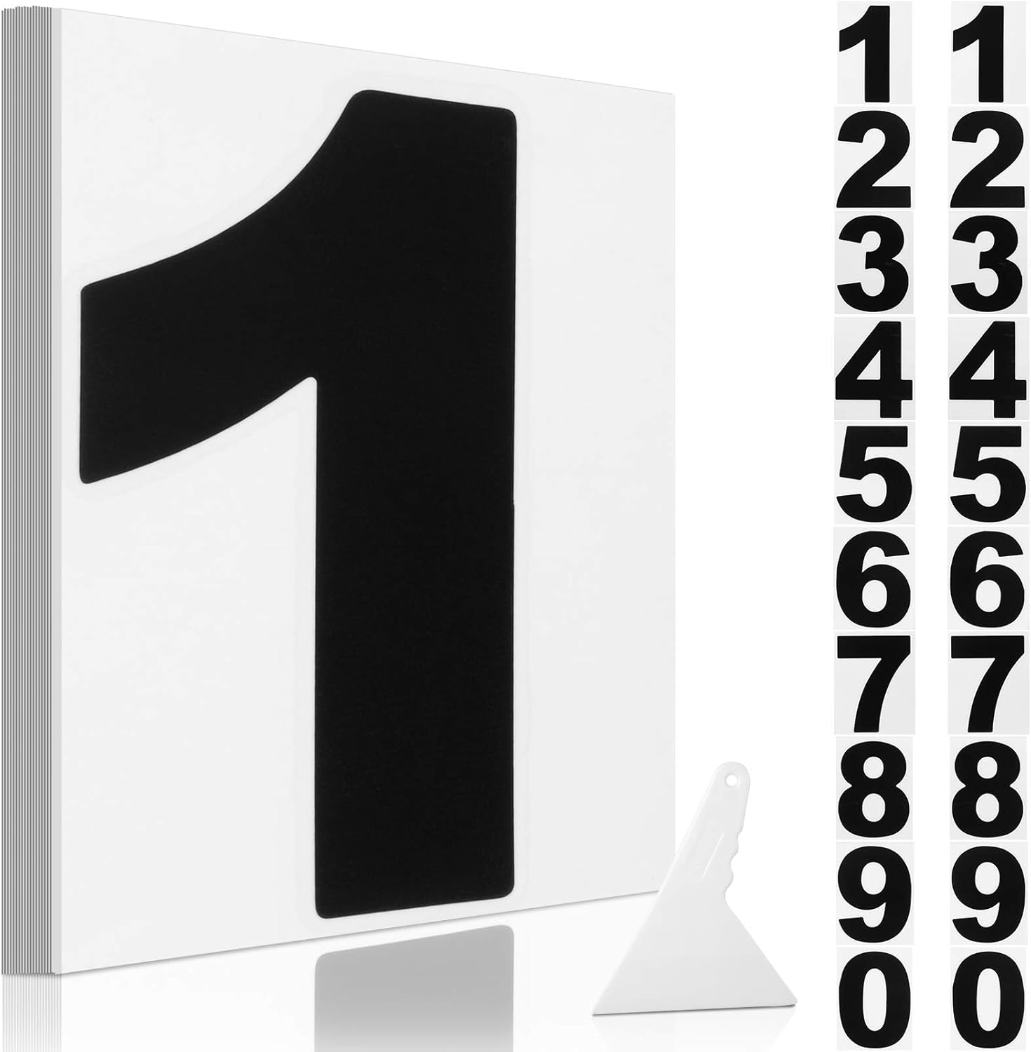 2 Sets Vinyl Numbers Stickers Self-Adhesive Window Numbers Stickers Die ...