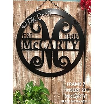 Outdoor Metal Wall Art Monogram | semashow.com
