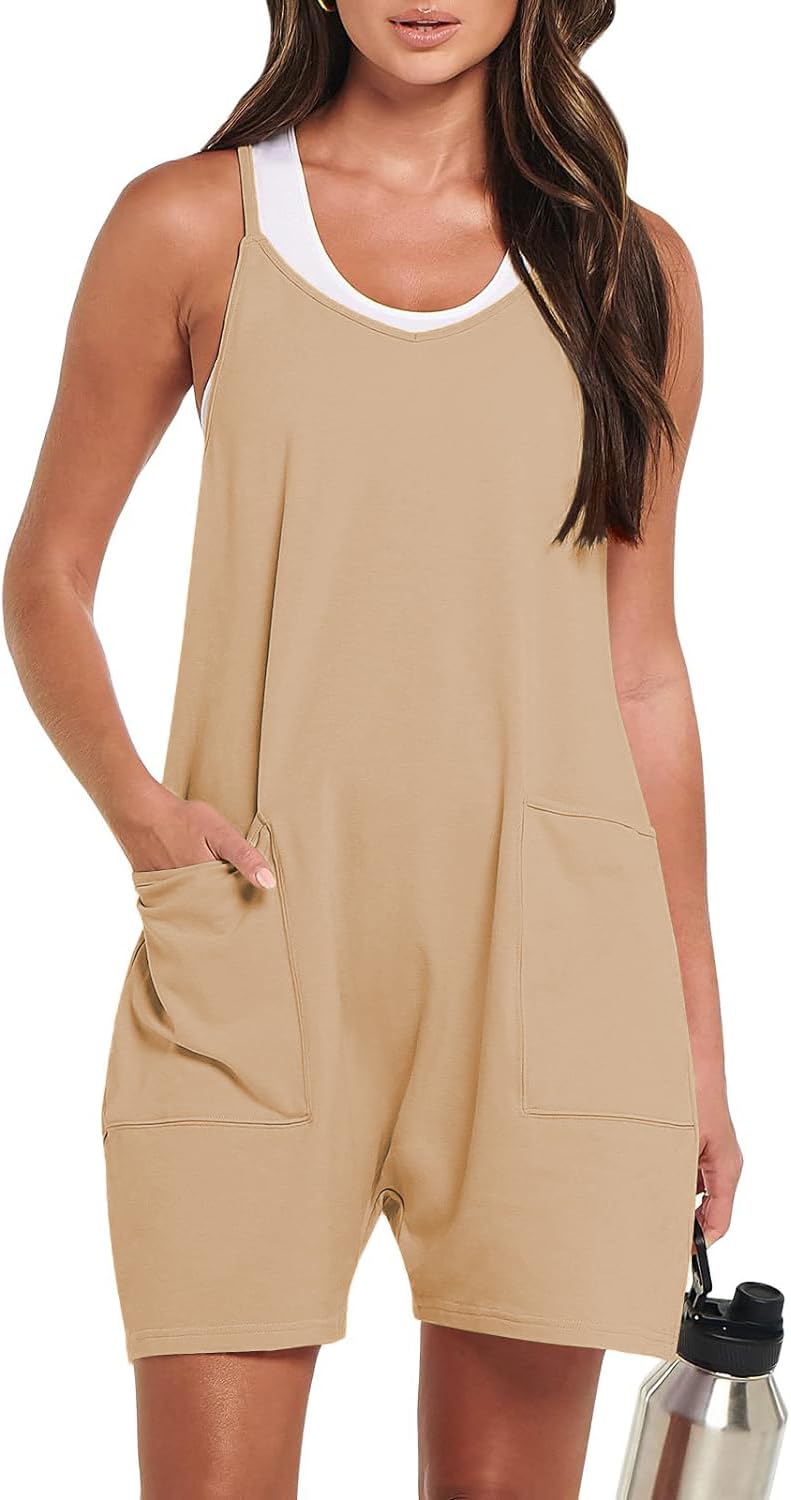 HAILTH Women's Overall Shorts Rompers for Women Casual Summer Short ...