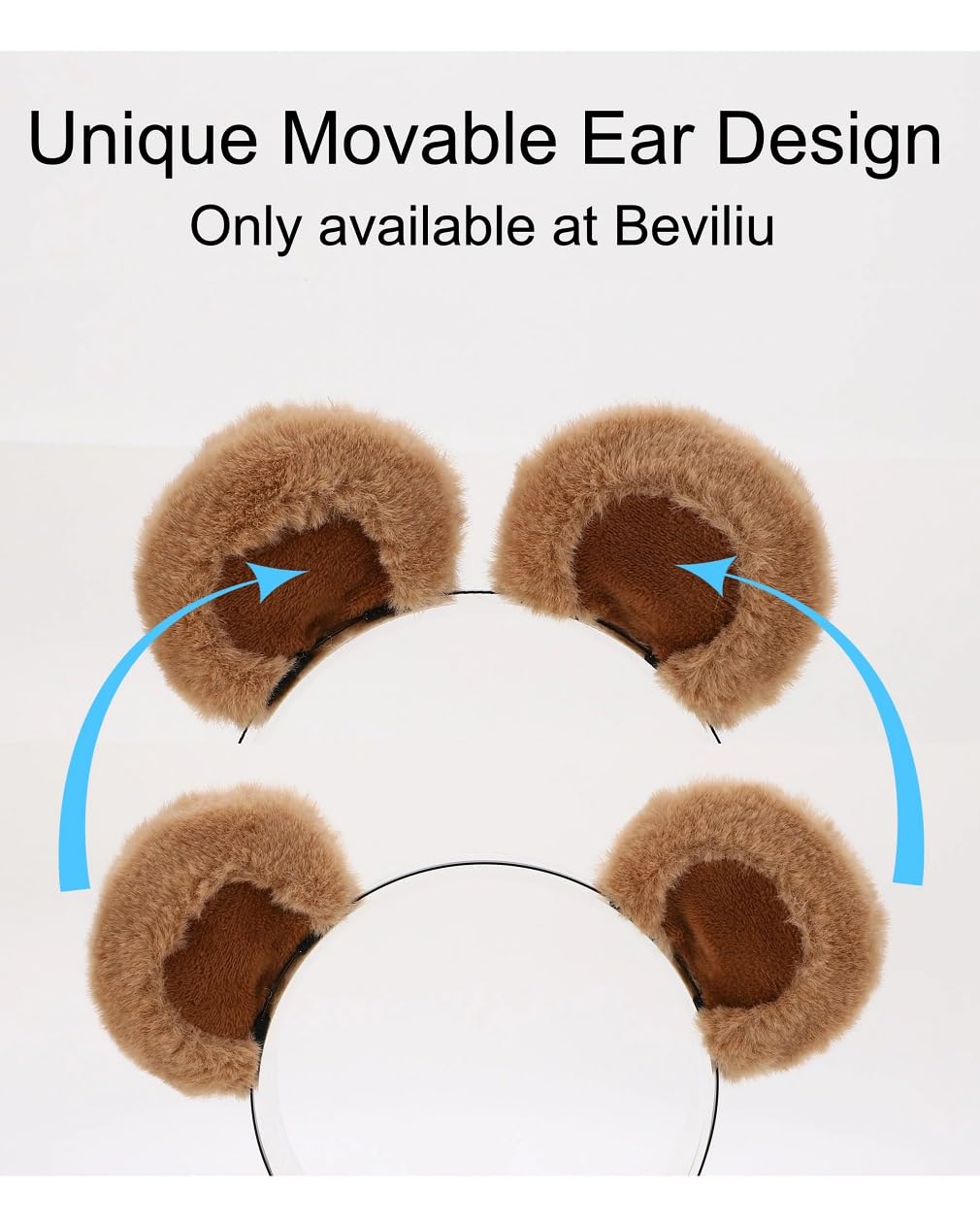 Mua Brown Bear Ears Cute Headband Fluffy Grizzly Bear Hairband, Animal ...