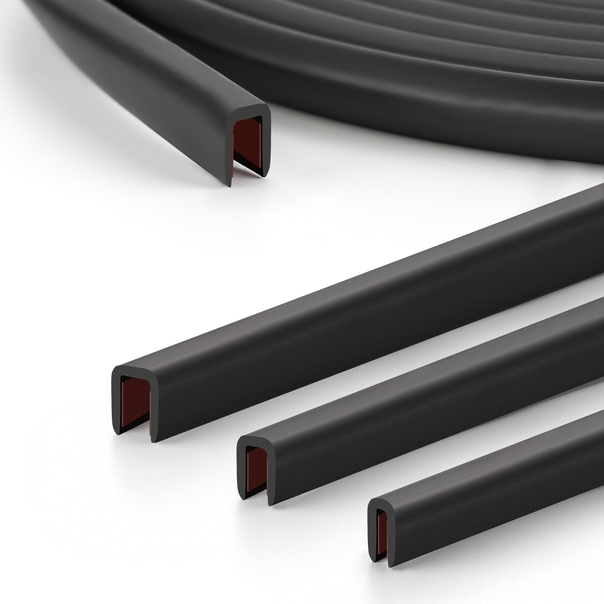 U Channel Rubber Edge Trim, Self-Adhesive U-Shaped Edge Protector for ...