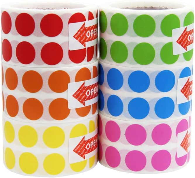Hcode 1/2 Inch Color Coding Label 12.7mm Garage Sale Stickers Blank ...
