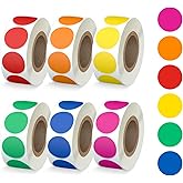 Amazon.com: 3/4" .75 Color Coding Dot Stickers Fluorescent Neon ...