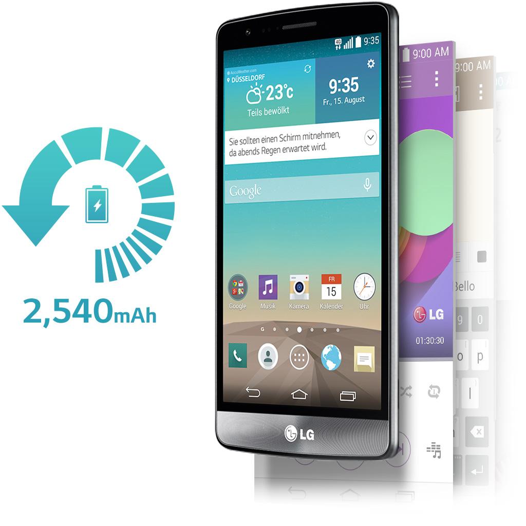 LG G3 s Smartphone (12,7 cm HD-IPS-Display, 1,2-GHz Quad-Core Prozessor ...