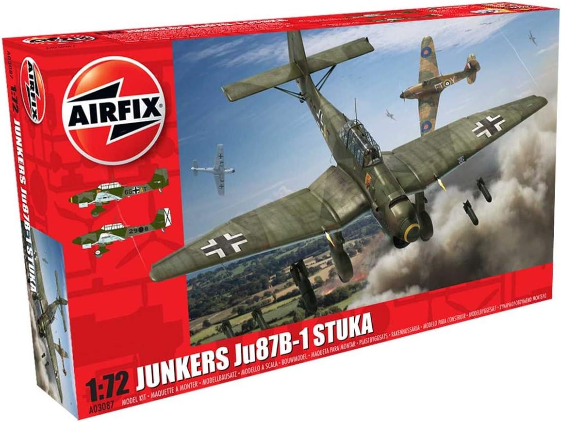 Airfix 1:72 Scale Junkers Ju87 B-1 Stuka Model Kit: Amazon.co.uk: Toys ...