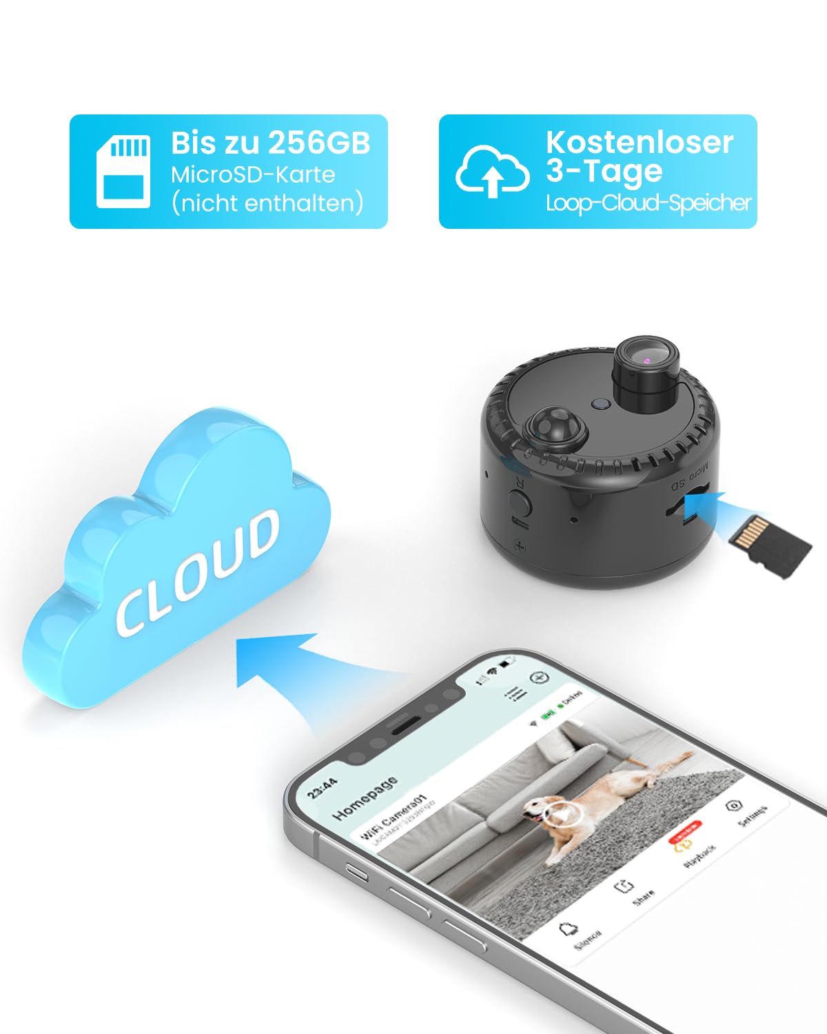 Mua HYCENCY Mini Camera WLAN Surveillance Camera 4K Live Transmission ...