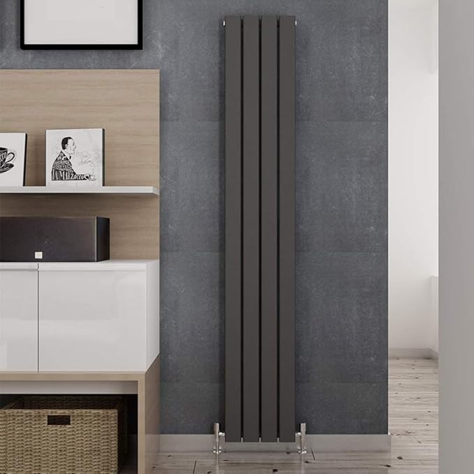 ELEGANT Radiators Vertical Anthracite Tall Single Bathroom Kitchen ...