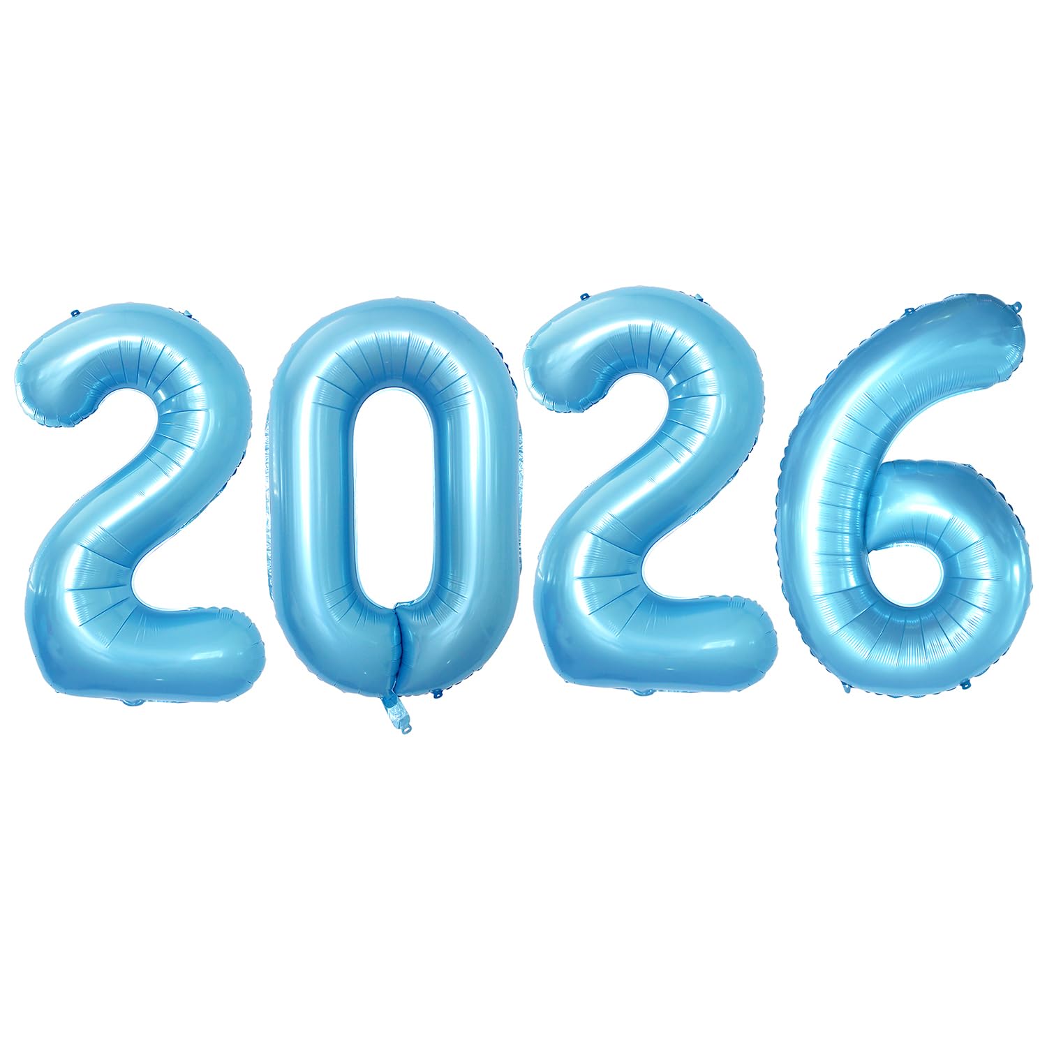 GOER 42 Inch 2026 Light Blue Foil Number Balloons for 2026 New Year Eve ...