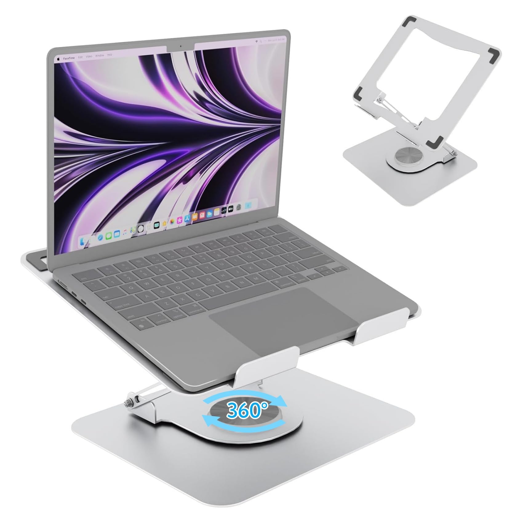 Adjustable Laptop Stand for Desk,Portable Laptop Holder with 360 ...