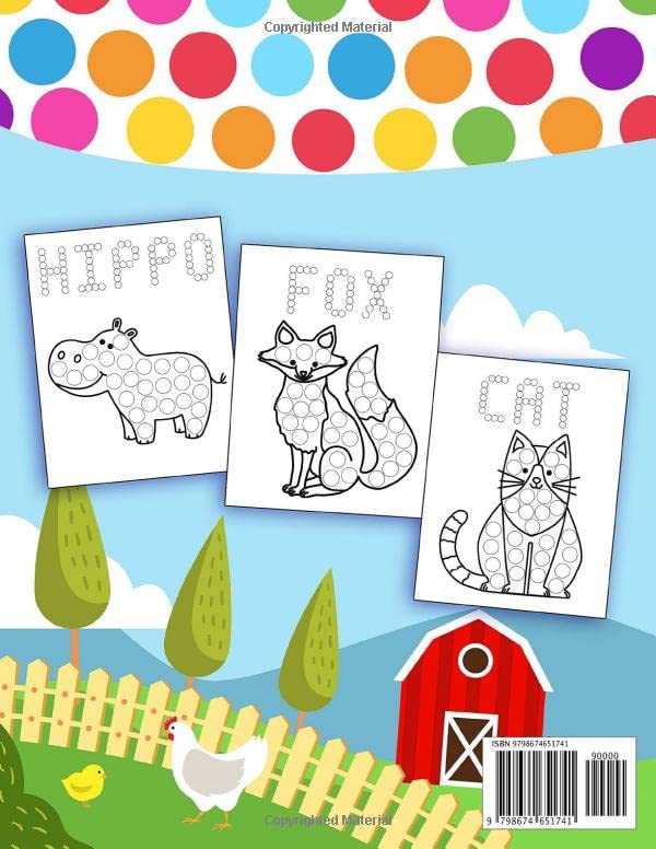 Dot Markers Activity Book Animals: Do a dot page a day (Animals) Easy ...
