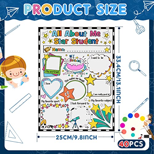 40 Packs All About Me Student Posters Star Student Poster All About Me ...