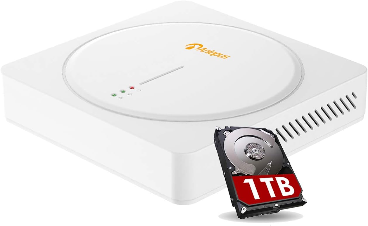 Anlapus 8 Channel 720P HD Hybrid 4-in-1 DVR Video Recorder with 1TB ...