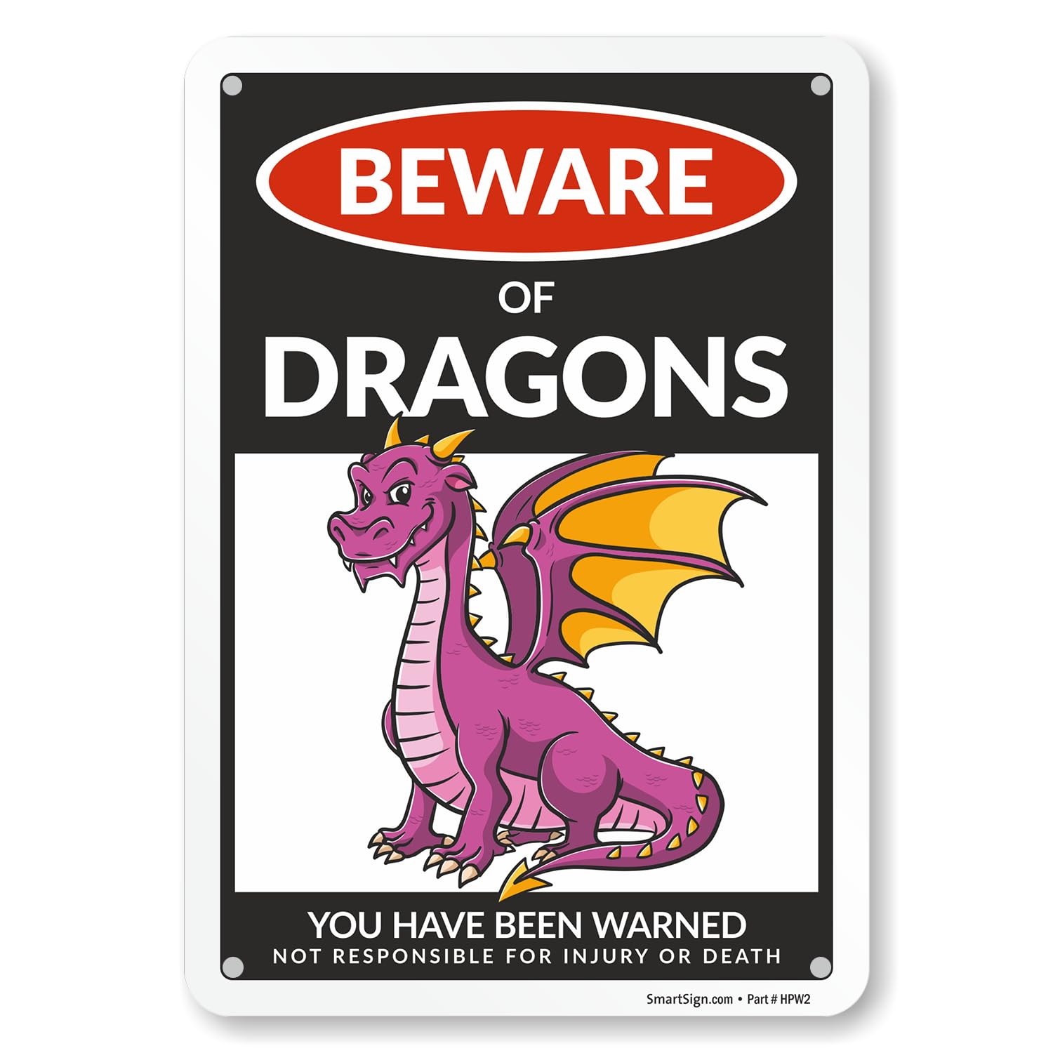 Mua SmartSign Funny Beware Of Dragons Warning Sign - 10"x7", 40 mil ...