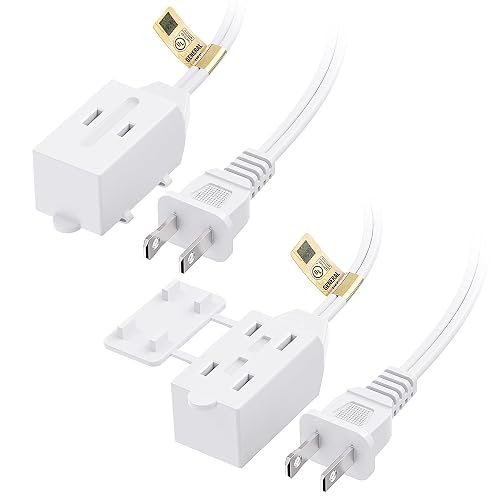 [UL Listed] Cable Matters 2-Pack 16 AWG 2 Prong Long Extension Cord 15 ...