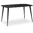 Amazon.com - ESSAI Rectangular Glass Top Dining Table (Black) - Tables