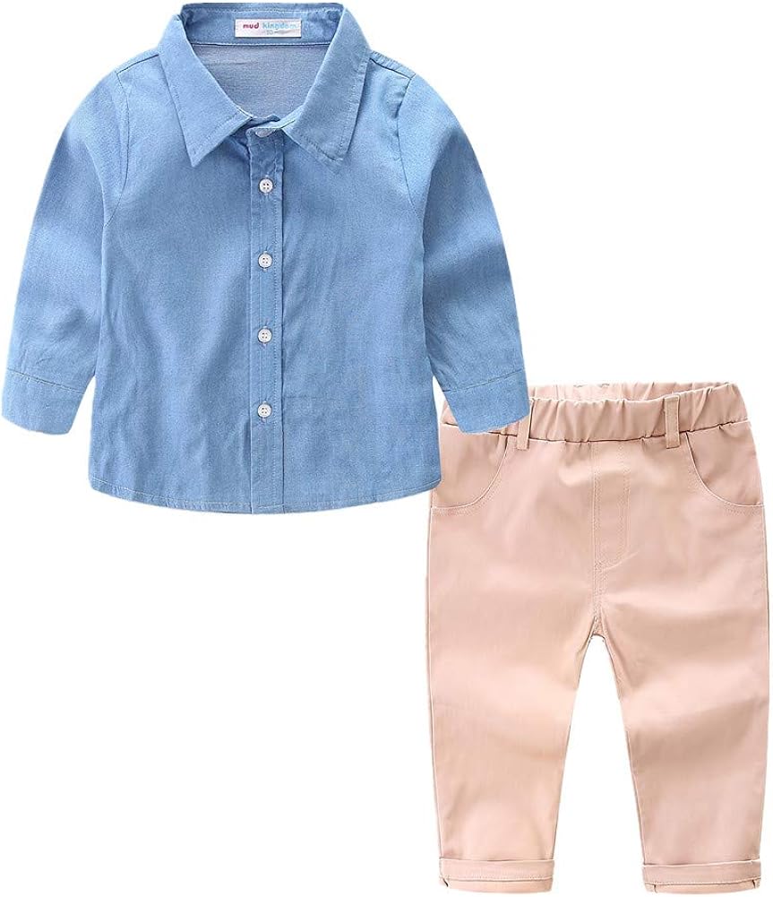 Amazon.com: LittleSpring Little Boys' Pants Clothing Sets Buttons ...