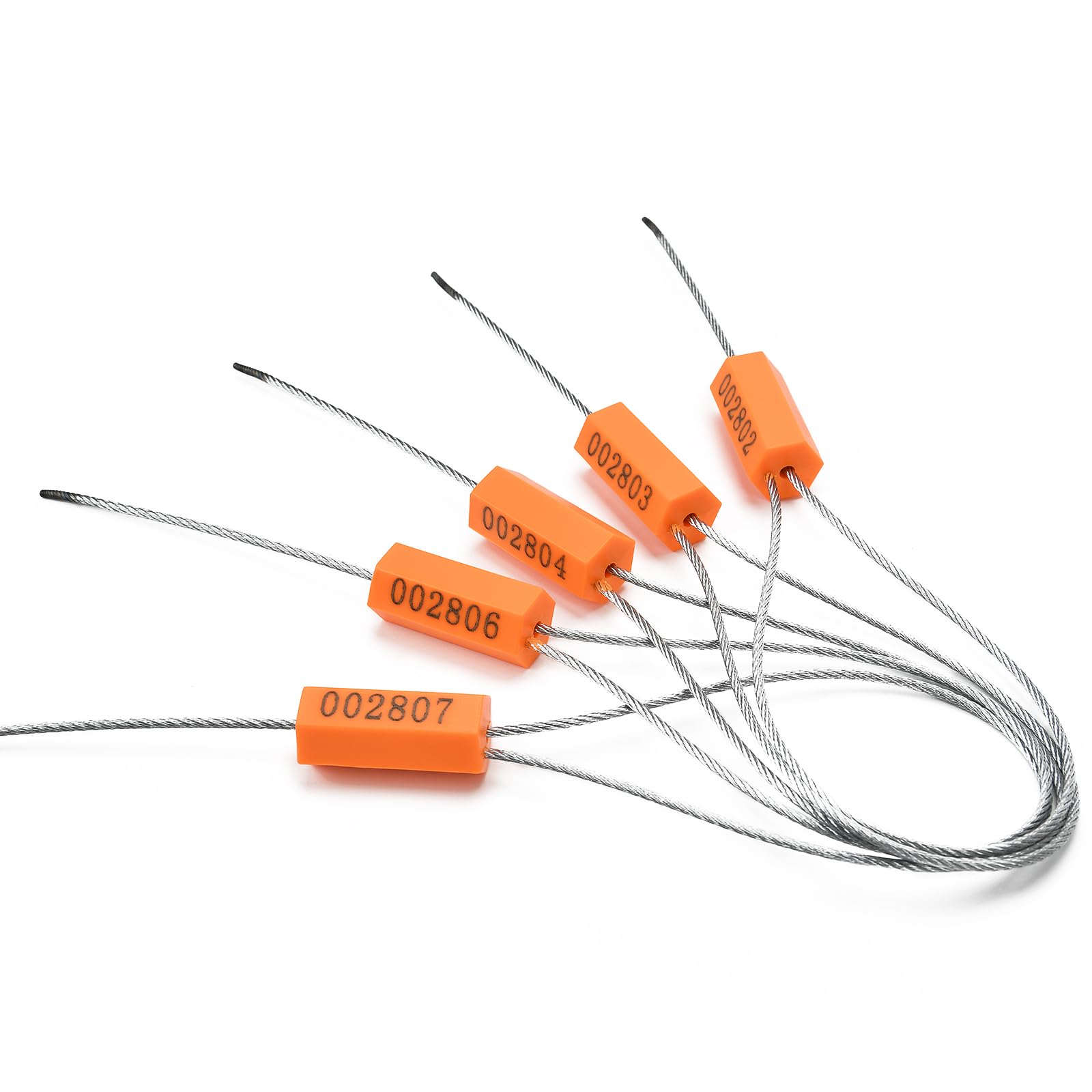 Leadseals 100PCS Steel Cable Seals Metal Security Seal Numbered Metal ...