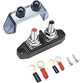 Amazon.com: RED WOLF 12V 100A Power Distribution Block 1/4" Dual Stud Busbar M6 Terminal Bus Bar ...