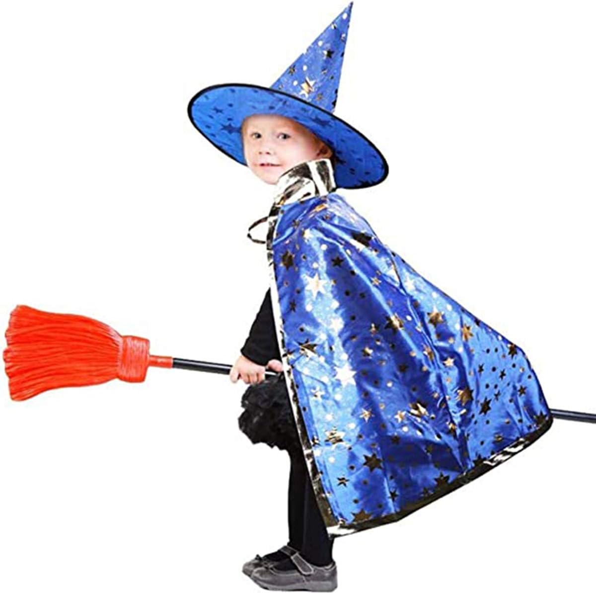 Anzmtosn Kids Halloween Costumes Witch Wizard Cloak with Hat Wizard ...