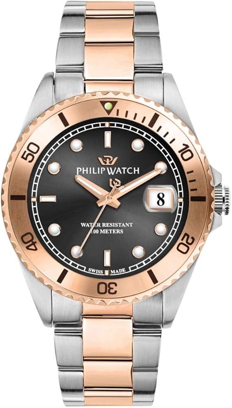 Philip Watch Men's Analog Quartz Watch with Stainless Steel Strap ...