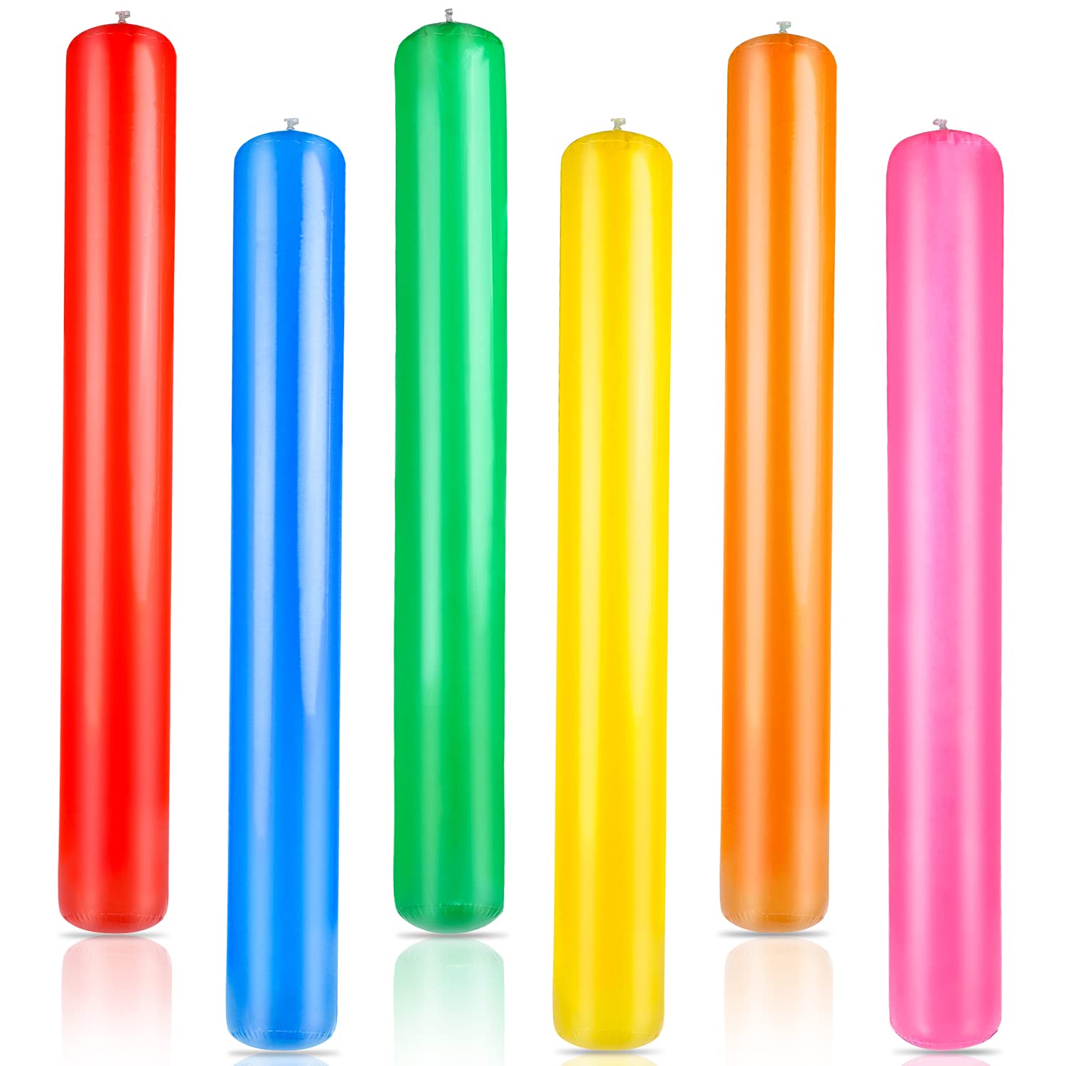 KIMOBER 6PCS Inflatable Pool Sticks,Colorful 41.3 Inch Giant Blow Up ...