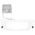Amazon.com: Maxxima 8 in. 5CCT Square Recessed LED Downlight, 1600 ...