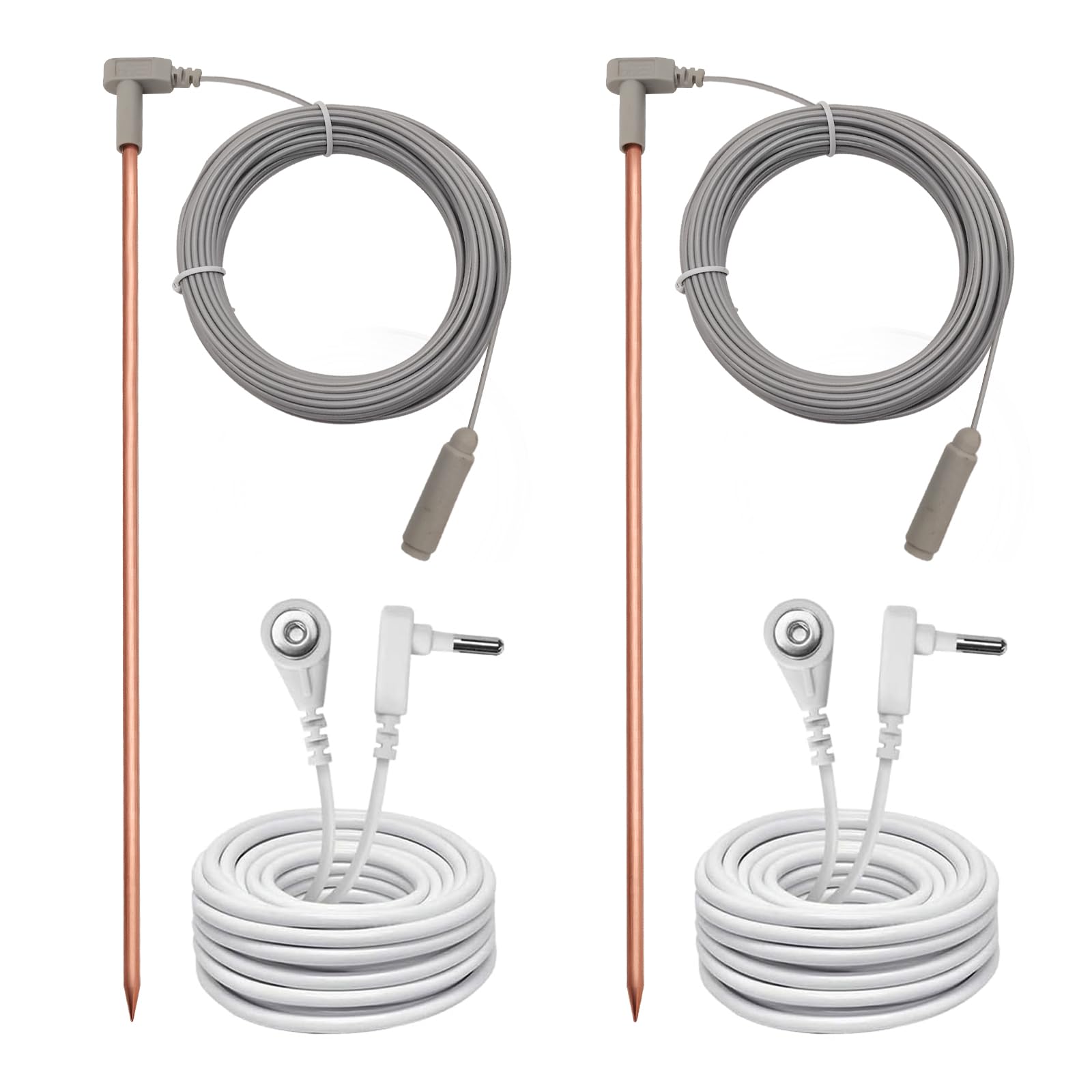 Copper Grounding Rod with 40ft Female Ground Cord, Portable Ground Rod ...