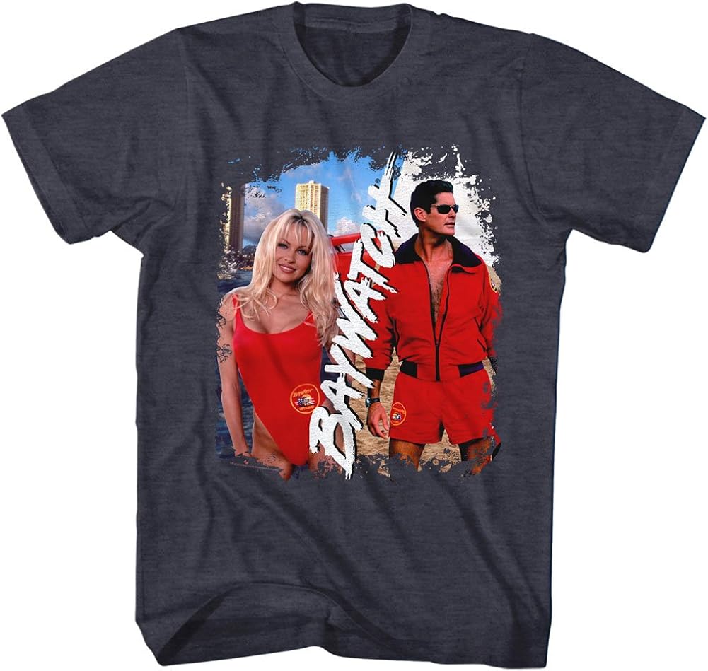 Amazon.com: Baywatch Men's Pamdave Slim Fit T-Shirt Navy Heather: Clothing