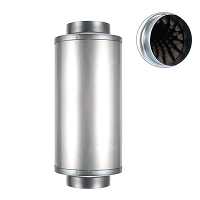 Buy Hon&Guan 4 Inch Duct Silencer, Noise Reducer Hose Silencer for ...