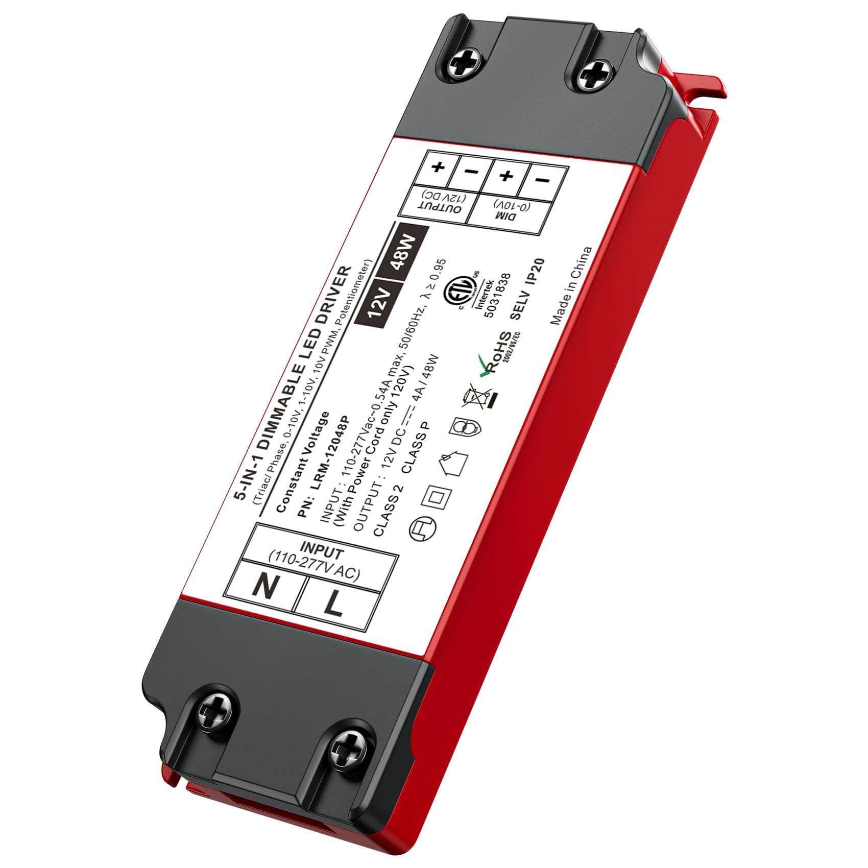 WOWiViD 12V Dimmable LED Driver, 48W Triac ELV/MLV Compatible with ...