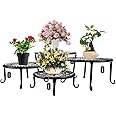Amazon.com : Metal Plants Stand Flowerpot Holder Iron Art Pot Holder ...