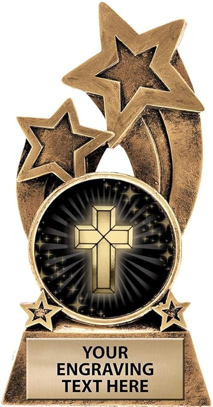 Amazon.com : Religious Cross Trophy, 6" Glory Resin Religious Cross ...