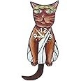Amazon.com: Toga Cat Swinging-Tail Pendulum Wall Clock, 13" Brown Color ...