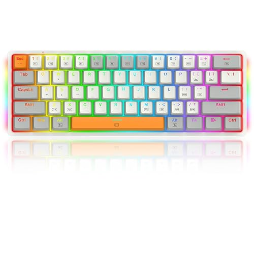 60% Keyboard Mechanical, Mini Wired Gaming Keyboard Compact 60 Percent ...