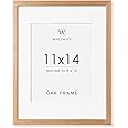 Amazon.com - 11x14 Picture Frame, Solid Oak 11x14 Photo Frame with Mat to 8x10, 14x11 Natural ...