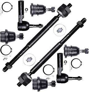 Amazon.com: cciyu Front Lower Upper Ball Joint Outer Inner Tie Rod End ...