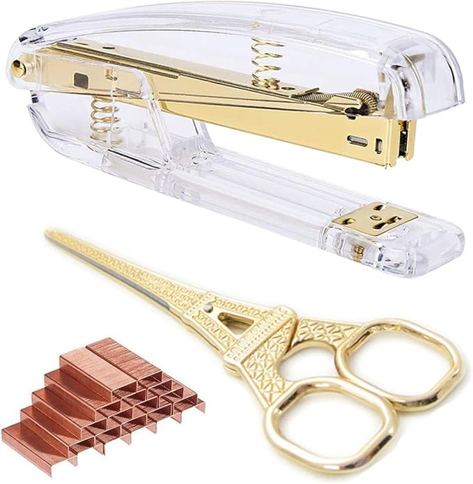 Amazon.com : Gold Scissors and Stapler Set - Scissors and Stapler with ...