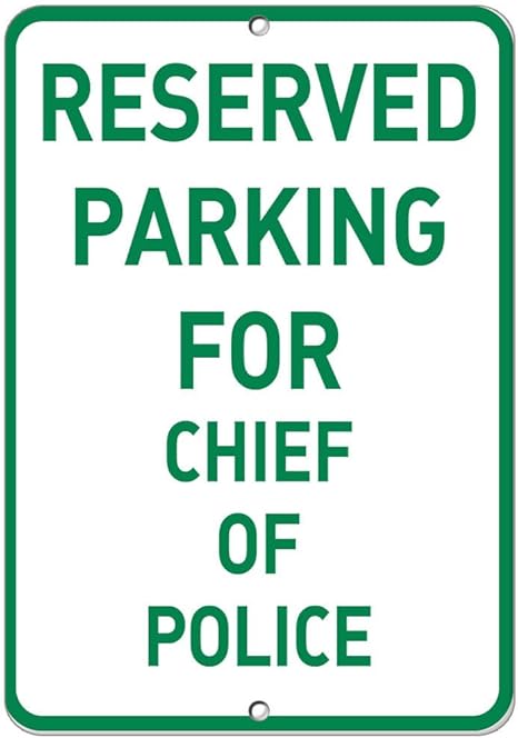 Amazon.com : Reserved Parking For Chief Of Police Parking Sign LABEL ...