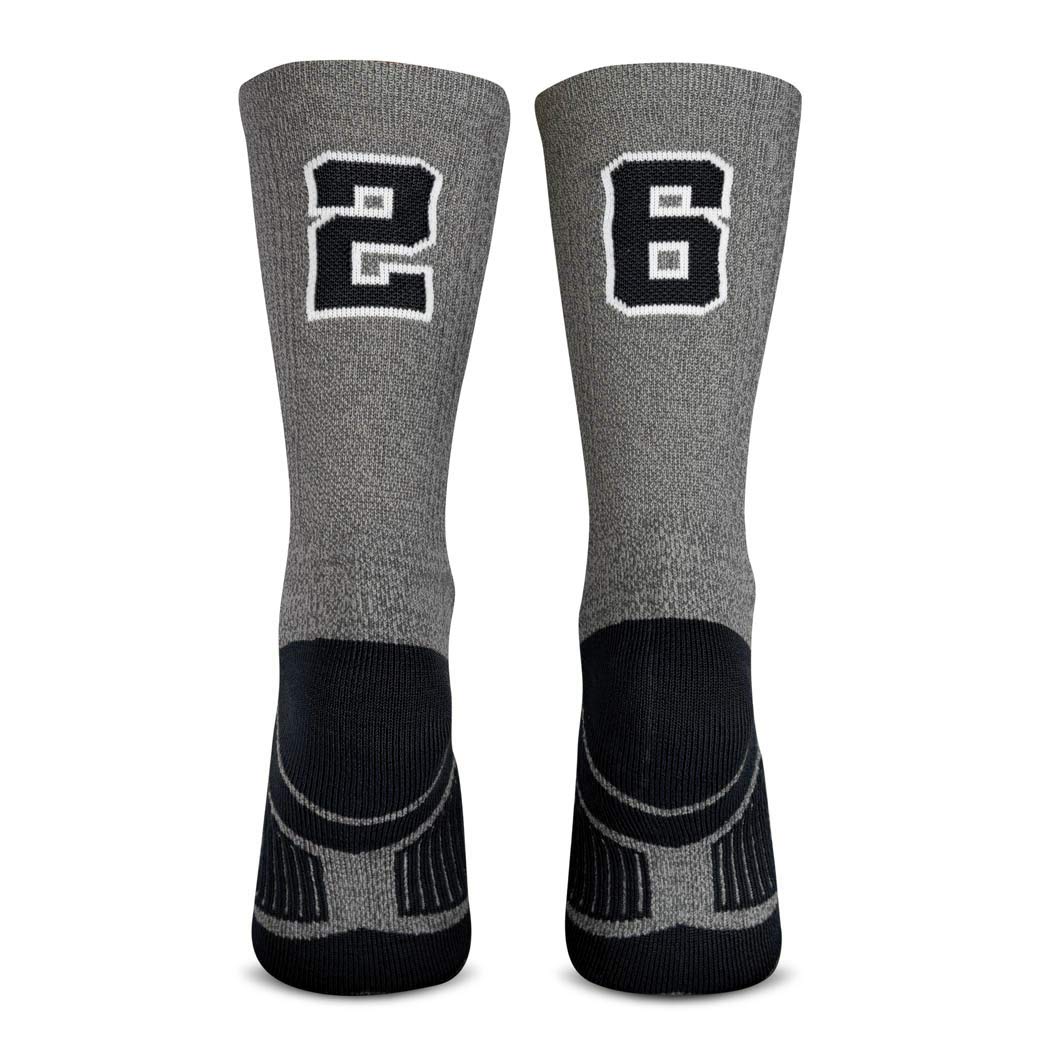 Custom Team Number Crew Socks | Athletic Socks by ChalkTalkSPORTS ...