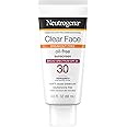 Amazon.com: Neutrogena Clear Face Sunscreen For Acne Prone Skin, Broad Spectrum Sunblock SPF 30 ...
