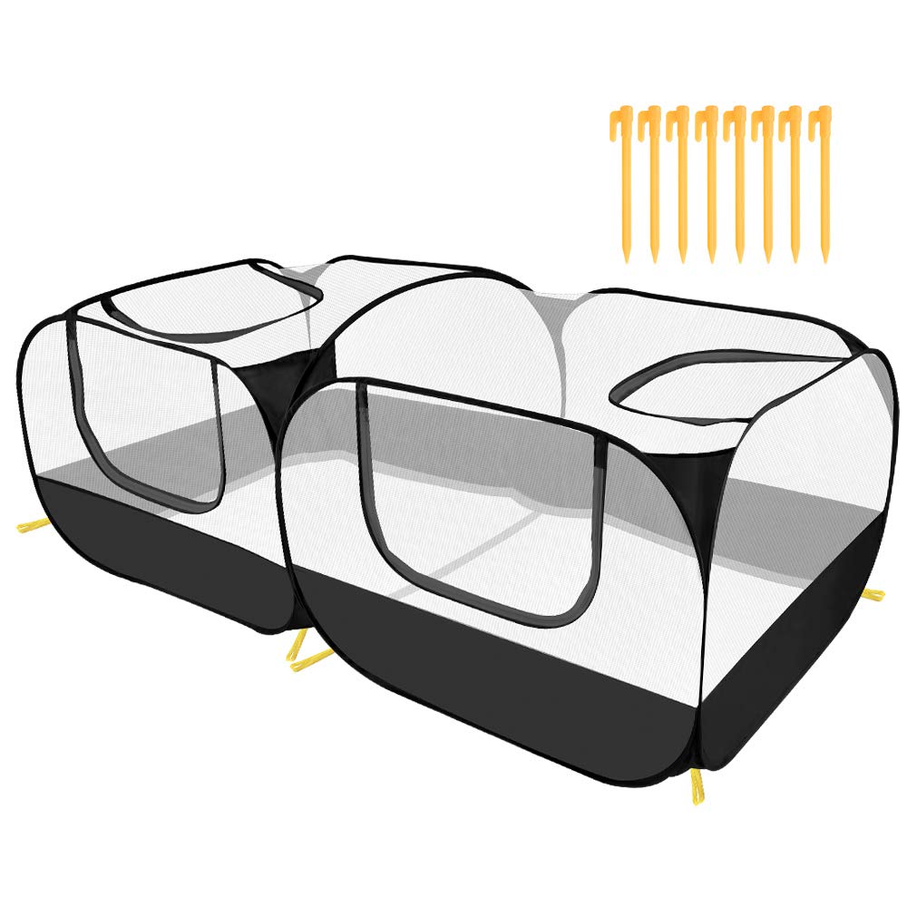 SlowTon Small Animals Playpen, Portable Large Chicken Run Coop with ...