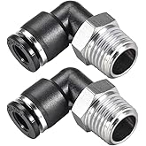 Amazon.com: uxcell Push to Connect Tube Fitting Male Elbow 6mm Tube OD x M5 Thread Pneumatic Air ...