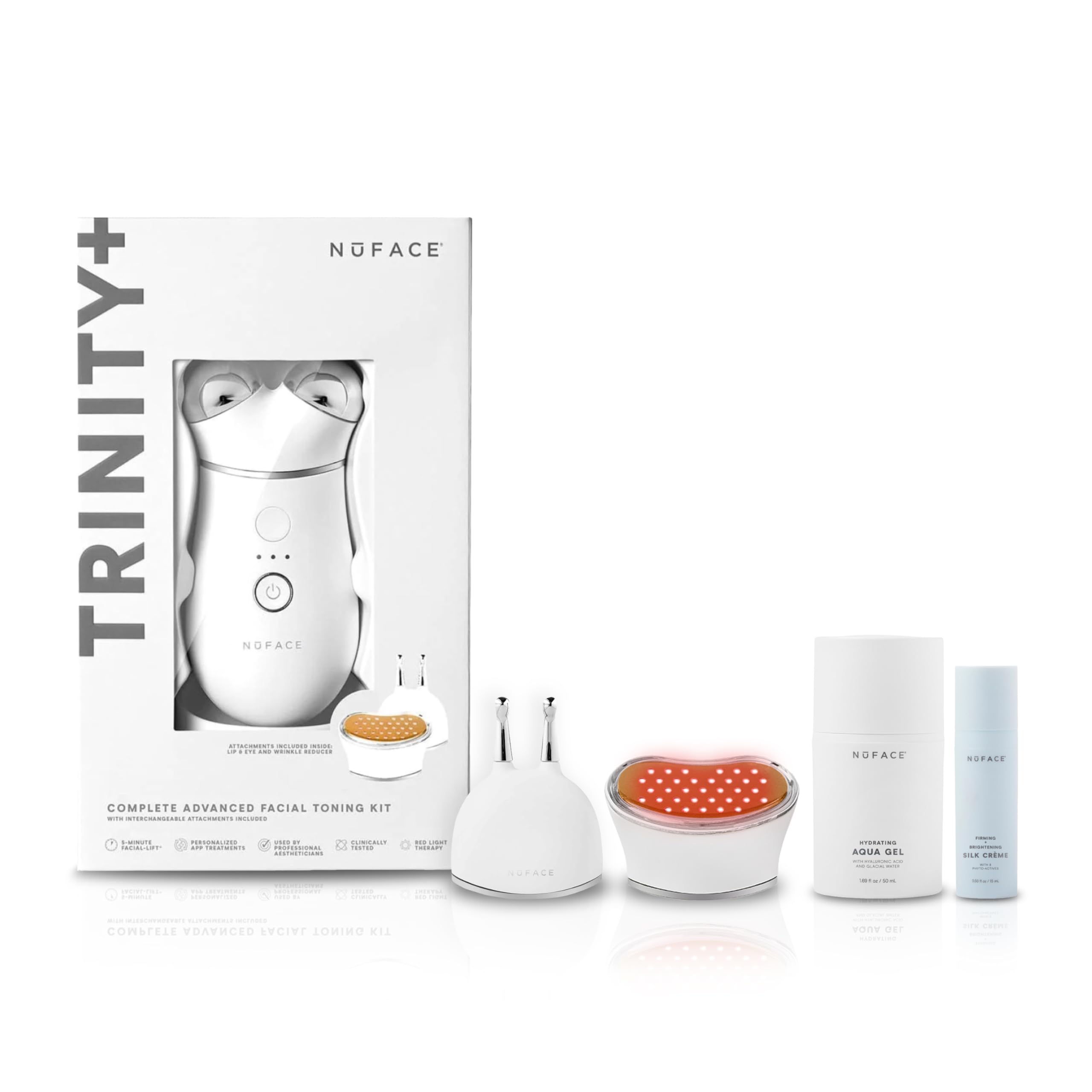 NuFACE TRINITY+ Microcurrent Facial Device, Wrinkle Reducer + Effective ...
